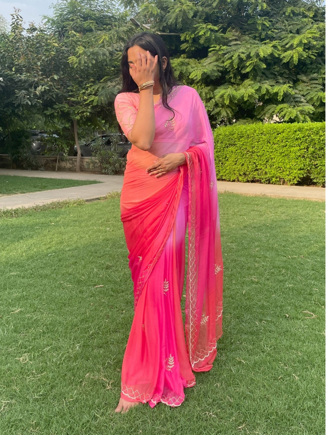 Latest farewell saree for school and college girls – Anorah