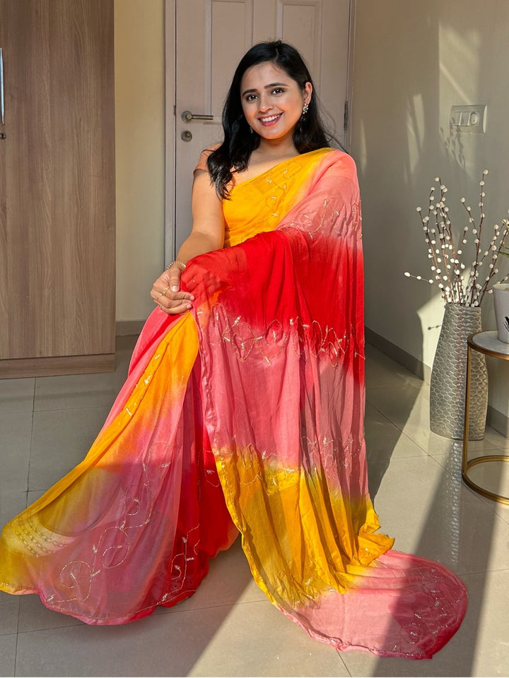 Latest farewell saree for school and college girls – Anorah
